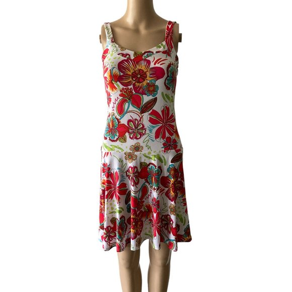 Coline | Dresses | Coline Drop Waist Hawaiian Floral Print Dress Size S ...